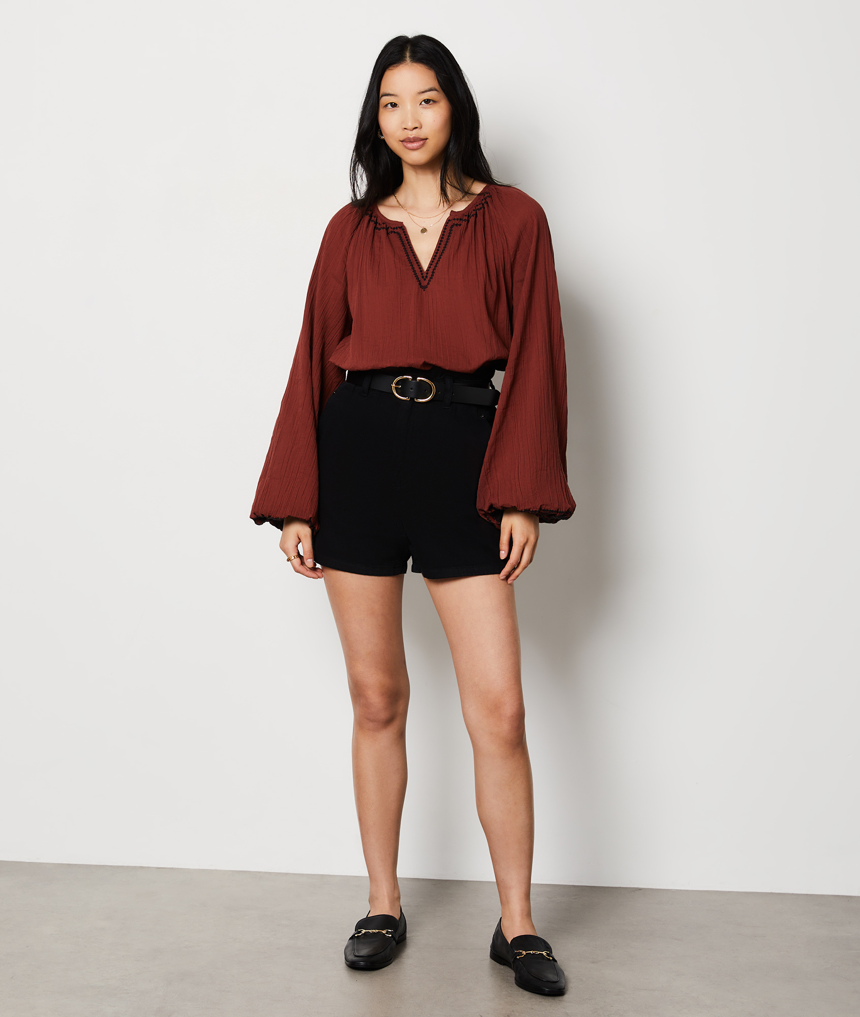 Short en coton DINGO GD NOIR - ETAM