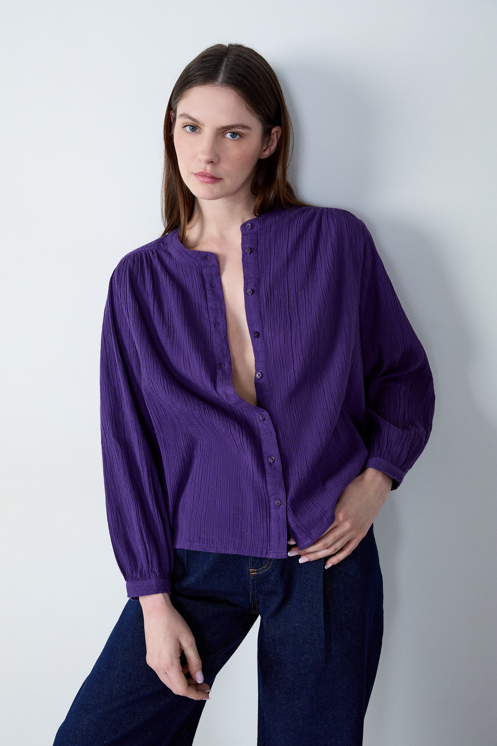 Chemise fluide boutonnée RAVEN VIOLET - ETAM