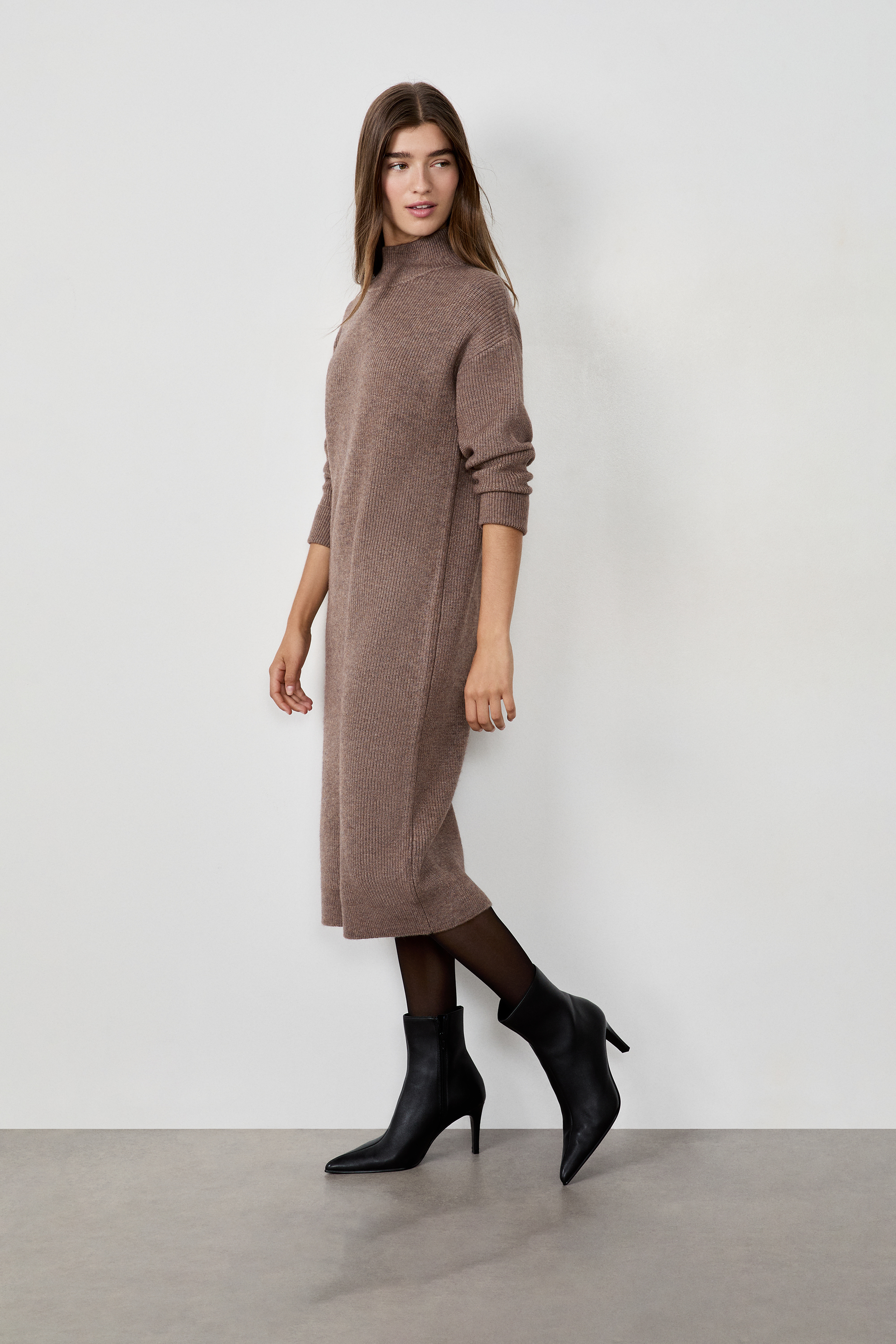 Robe pull longue LULU TAUPE - ETAM
