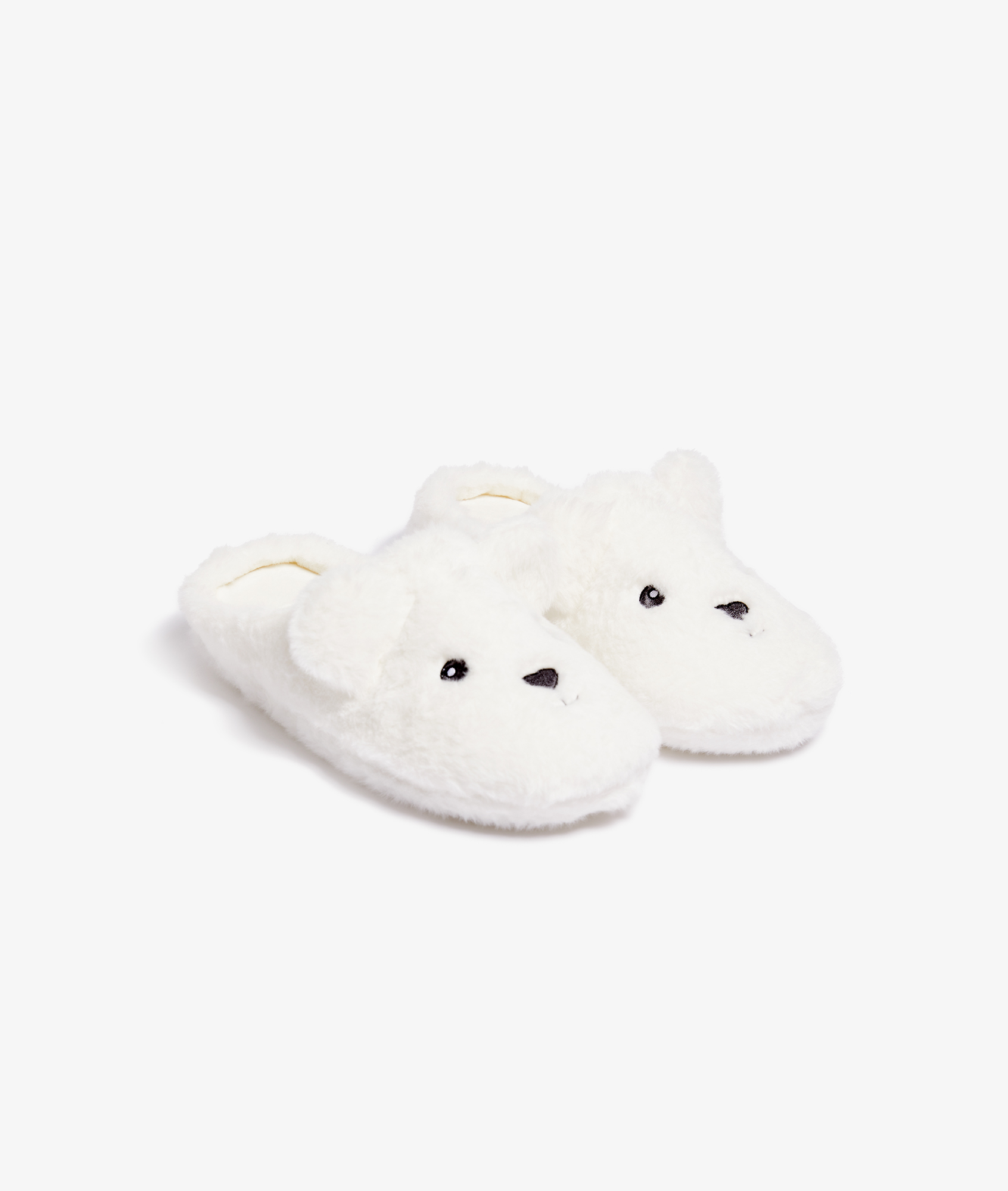 Chaussons mules ouvertes lapin Corgi GLENDA ECRU - ETAM