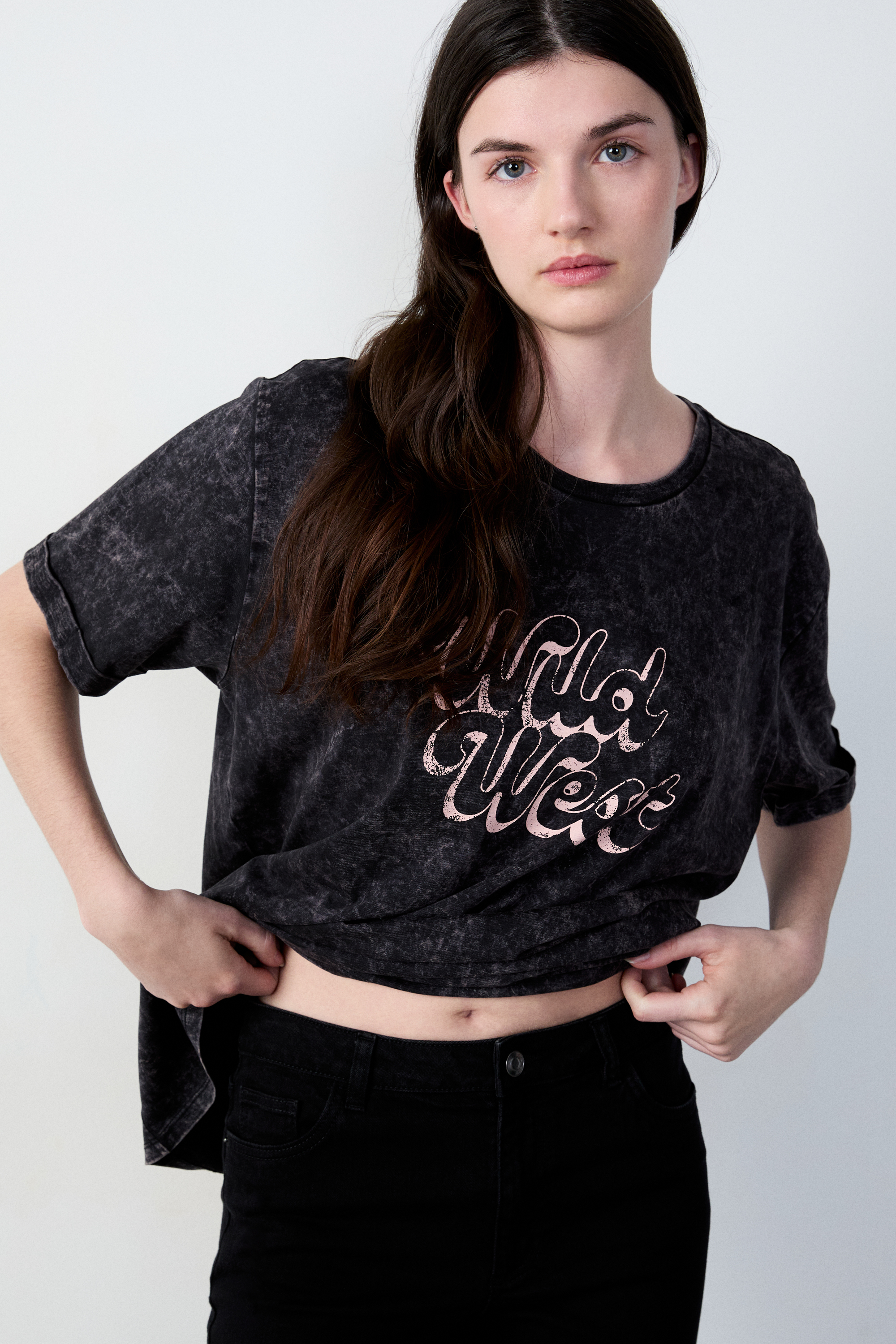 T-shirt imprimé "Wild West" en coton FILD ANTHRACITE - ETAM