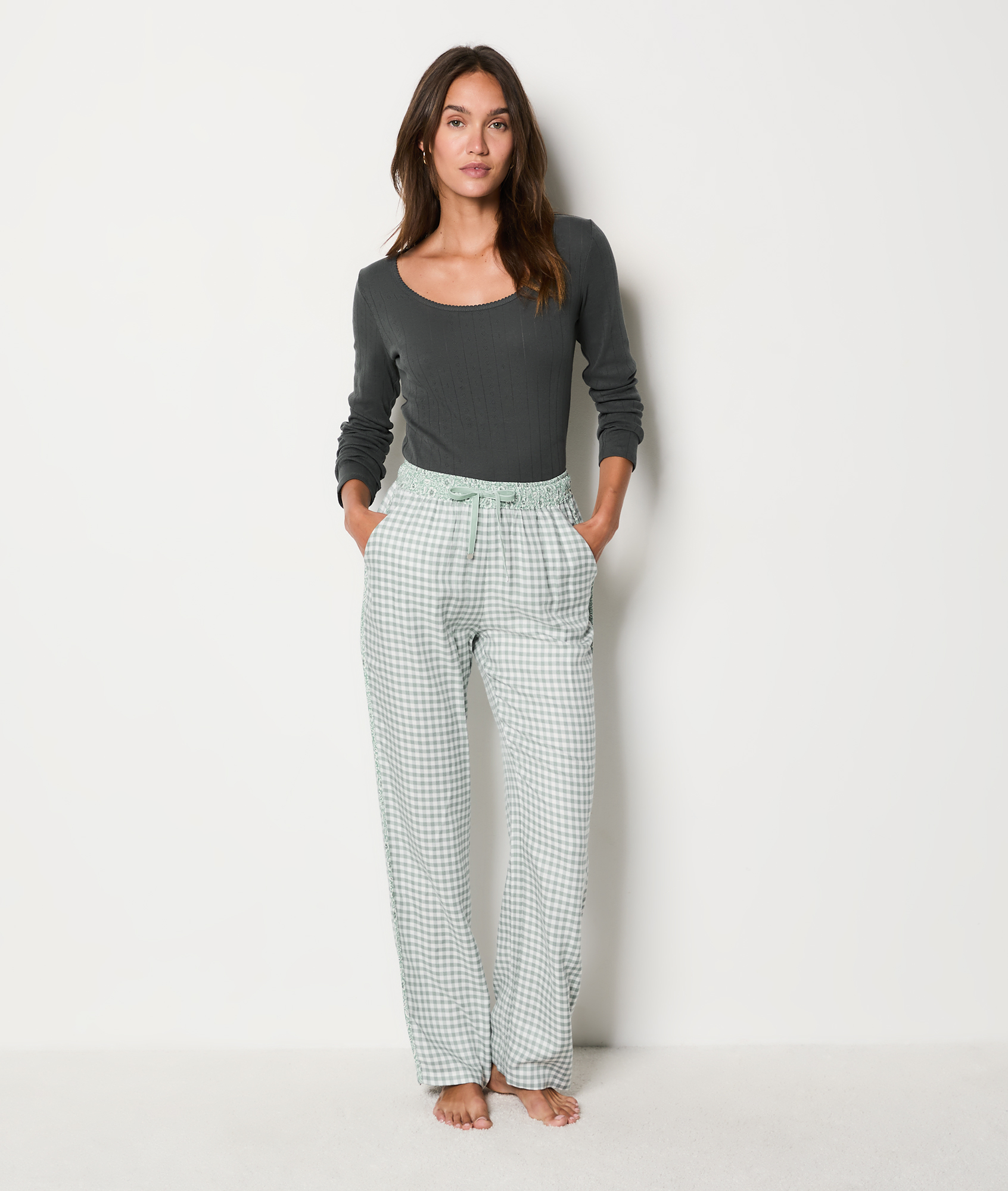 Pantalon de pyjama à carreaux WOODY VERT - ETAM