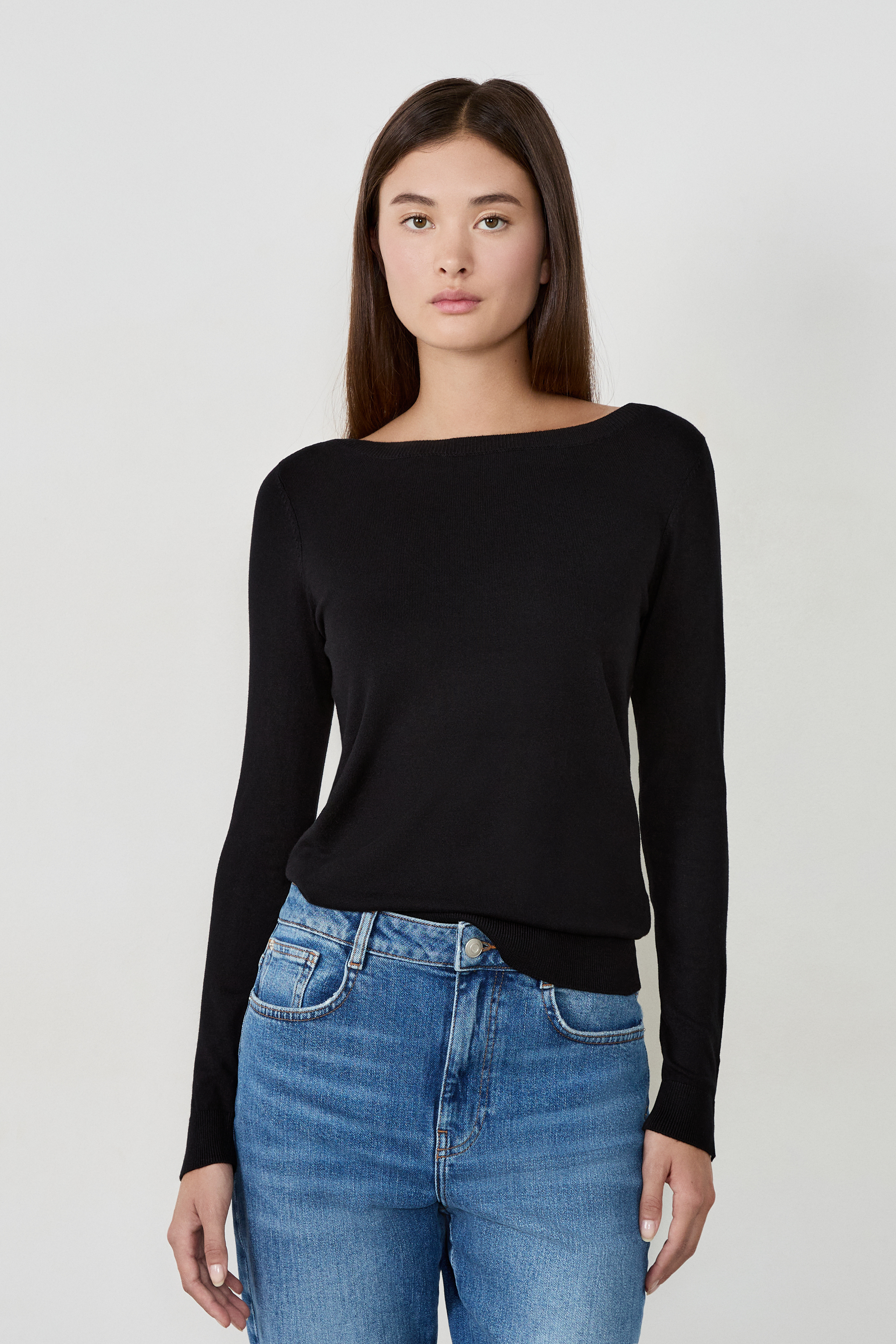 Pull manches longues GARANCE NOIR - ETAM
