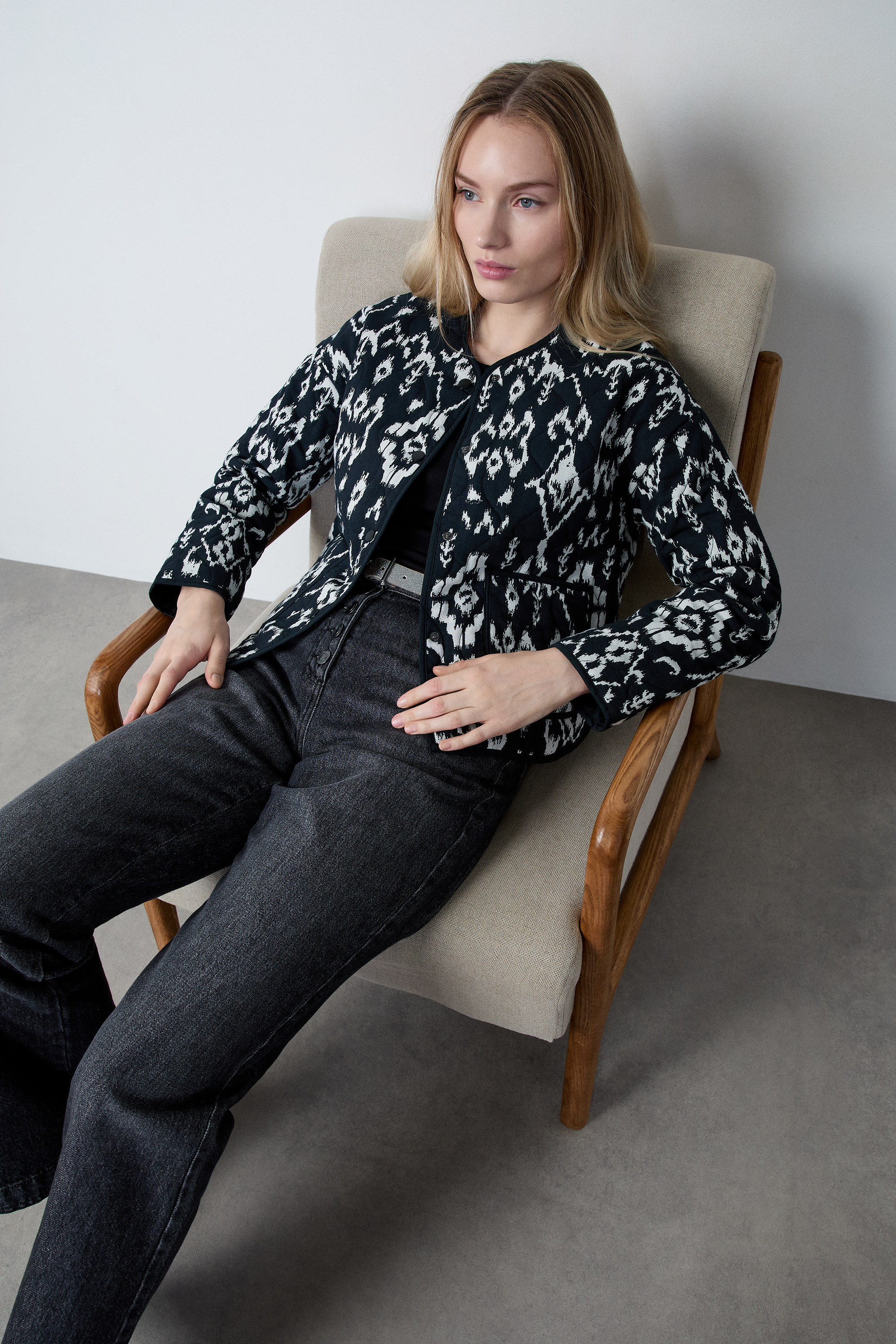 Veste à motifs ETIENNE IMP IMP FD NOIR - ETAM