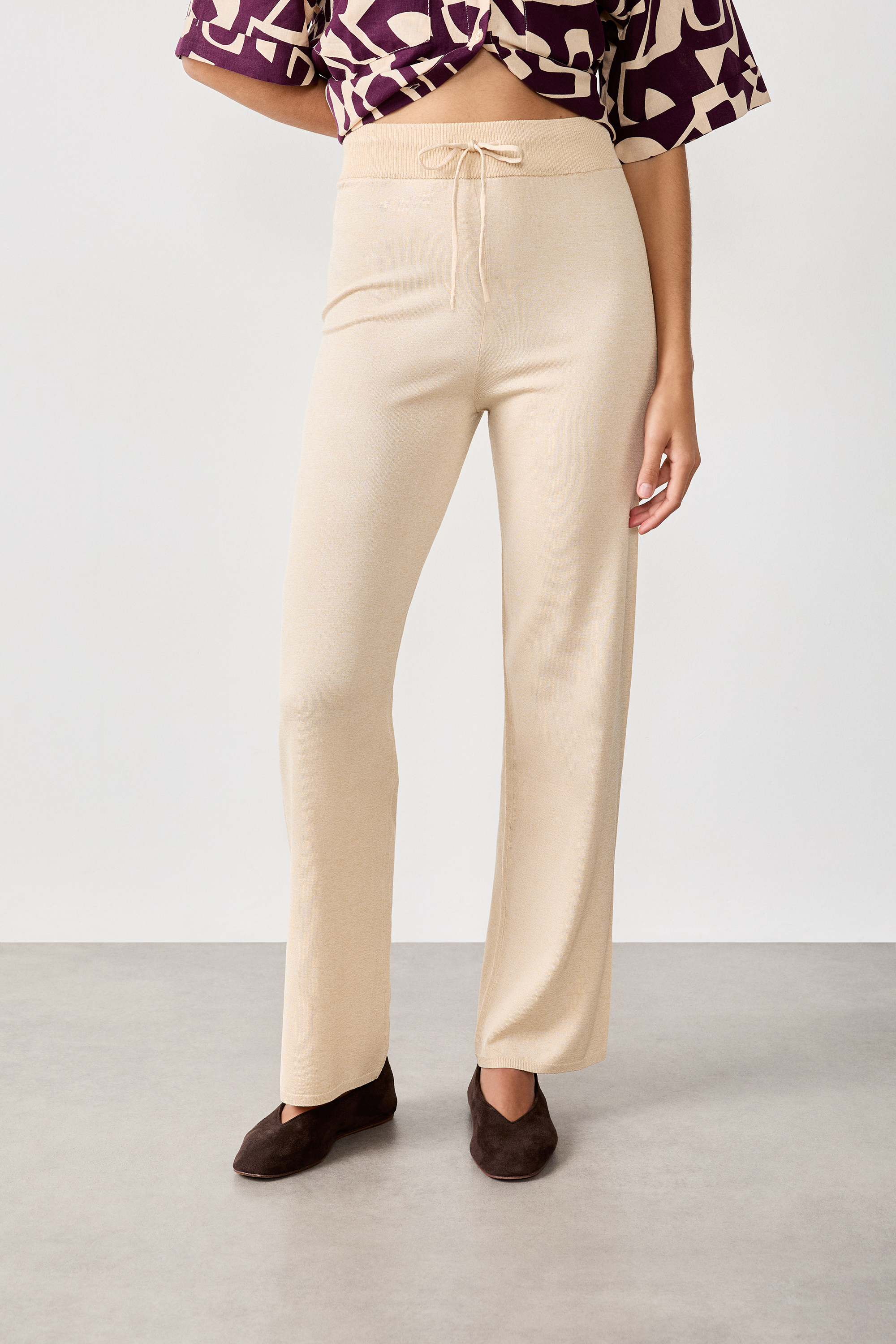 Pantalon en maille GERICA PANT BEIGE - ETAM