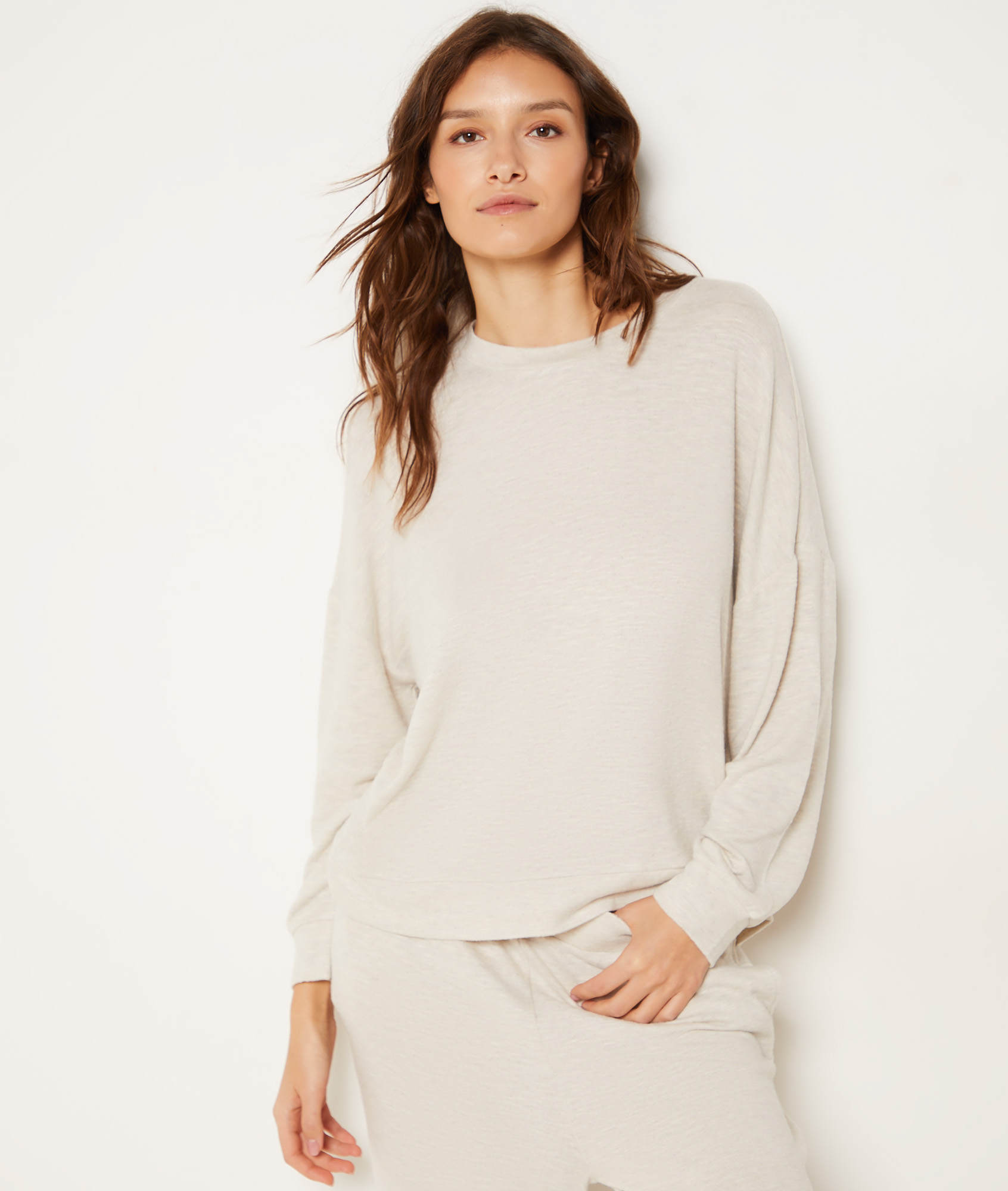 Sweat col rond EBEL BEIGE - ETAM